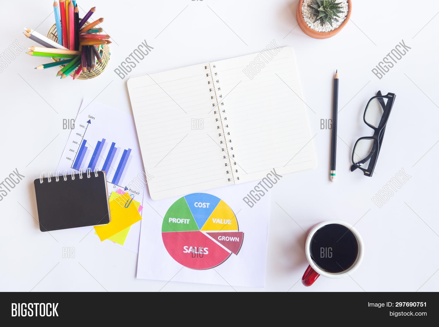 Top View Desk Office Image & Photo (Free Trial) | Bigstock