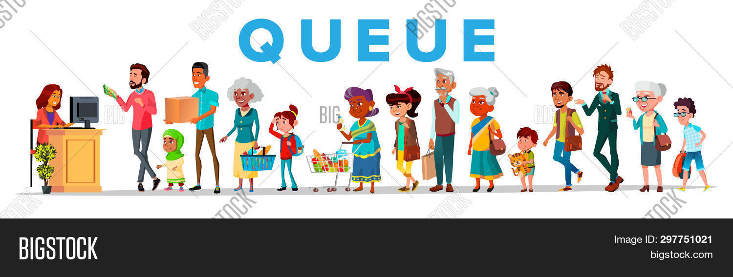 Long Queue Food Store Image & Photo (Free Trial) | Bigstock