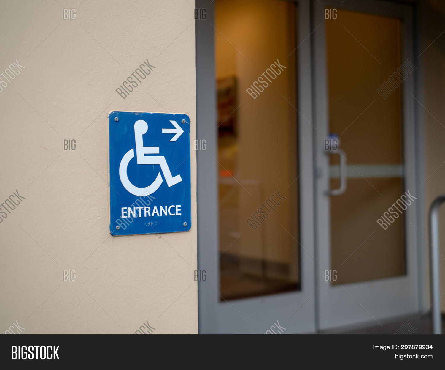 Handicap Entrance Sign Image & Photo (Free Trial) | Bigstock