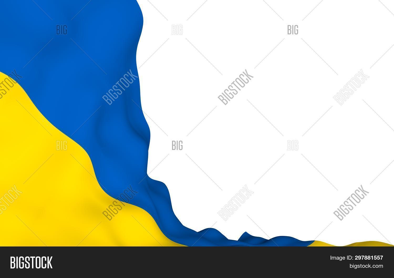 Flag Ukraine On White Image & Photo (Free Trial) | Bigstock