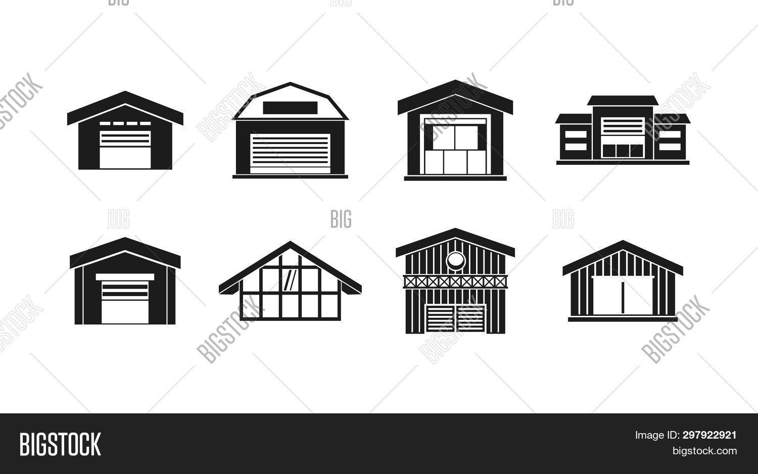 Warehouse Icon Set. Image & Photo (Free Trial) | Bigstock