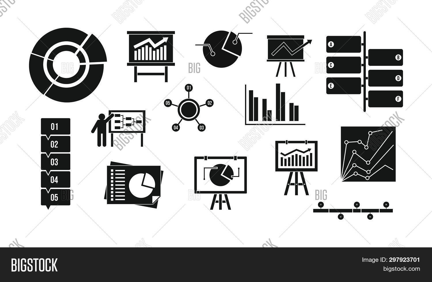 Diagram Icon Set. Image & Photo (Free Trial) | Bigstock