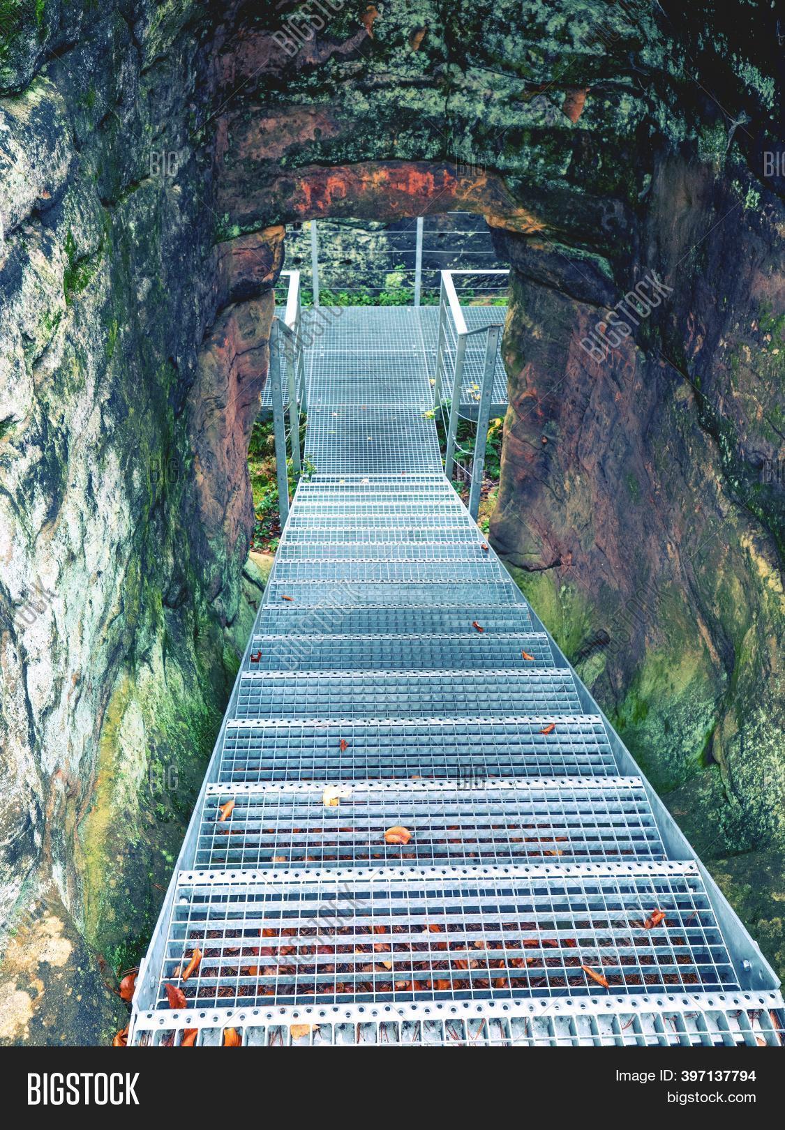 Steep Metal Stairs Image & Photo (Free Trial) | Bigstock