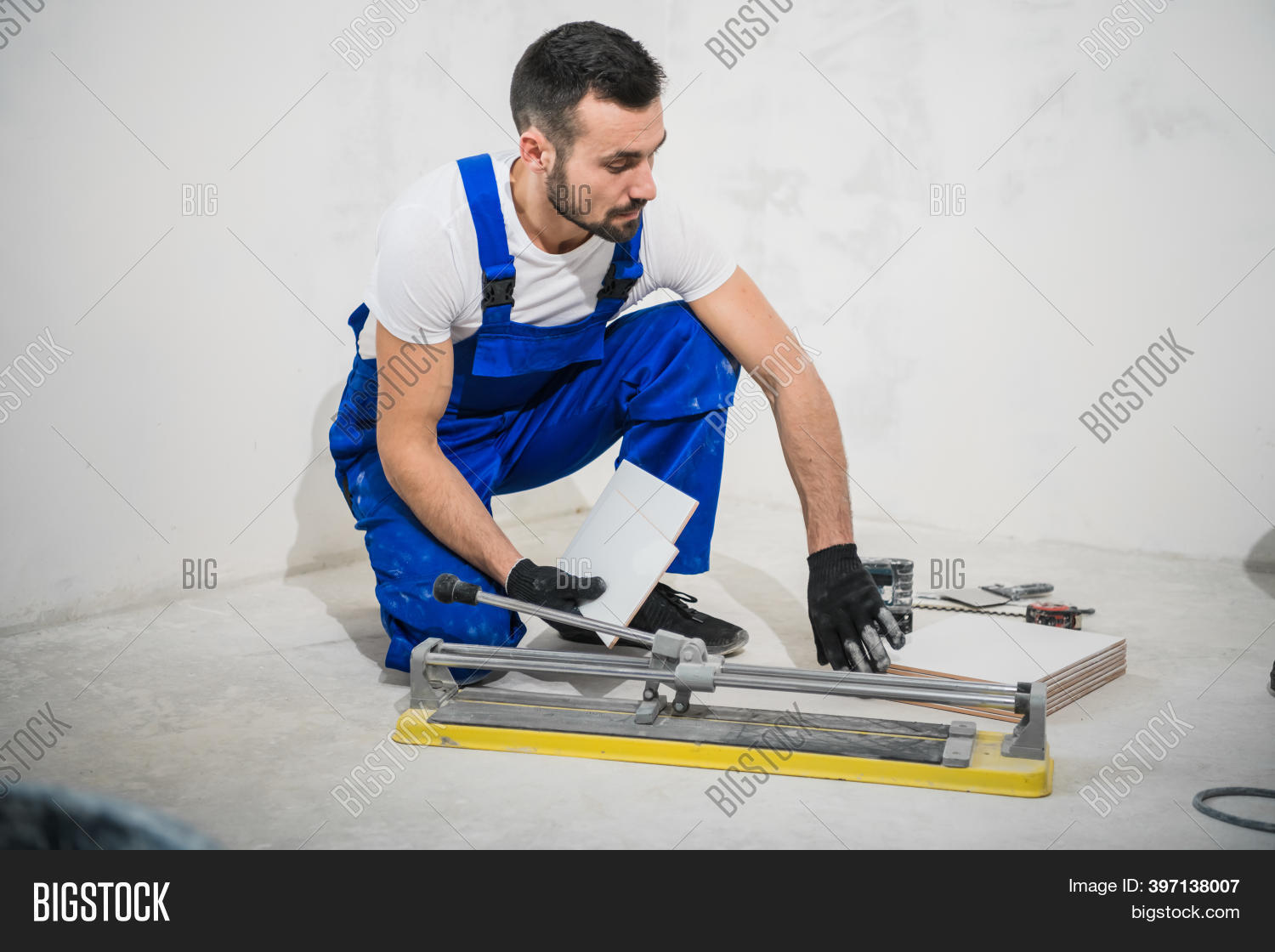 Worker Measures Tiles Image & Photo (Free Trial) | Bigstock