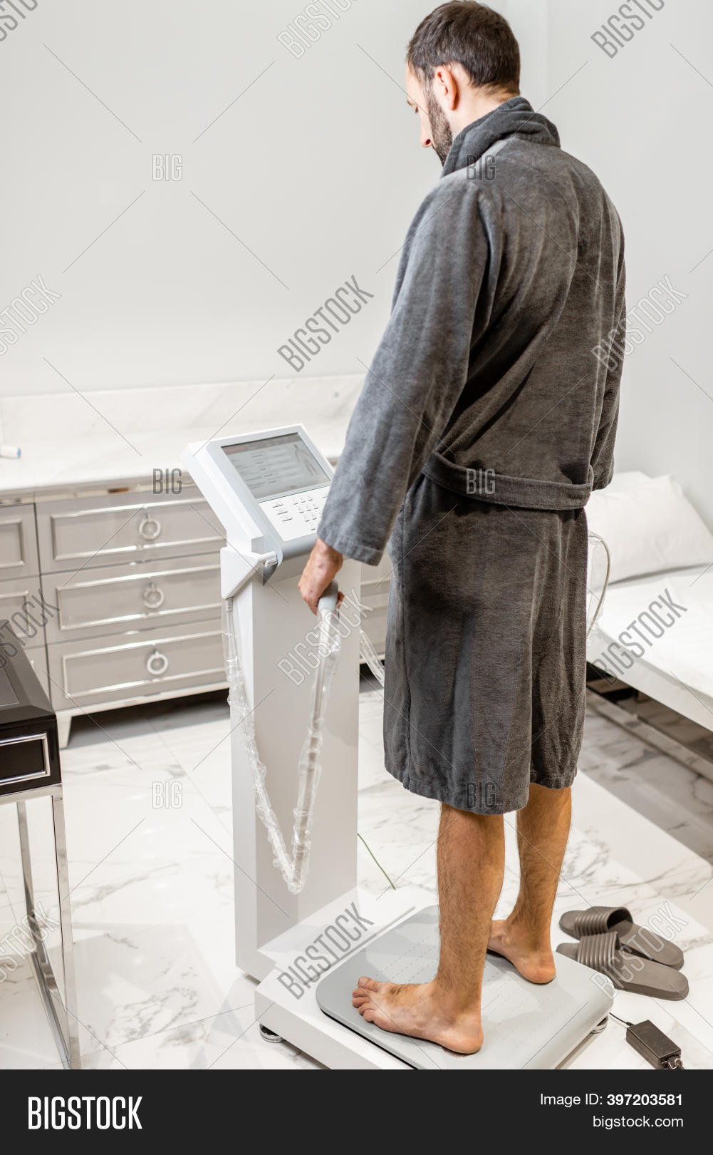 Man Measuring Body Image & Photo (Free Trial) | Bigstock