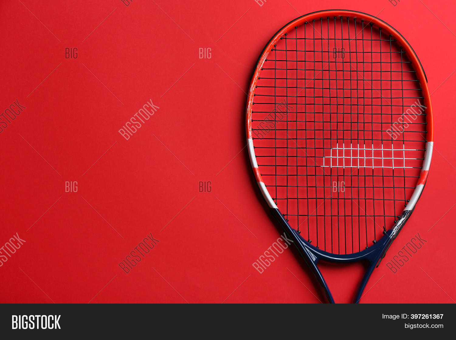 Tennis Racket On Red Image & Photo (Free Trial) | Bigstock