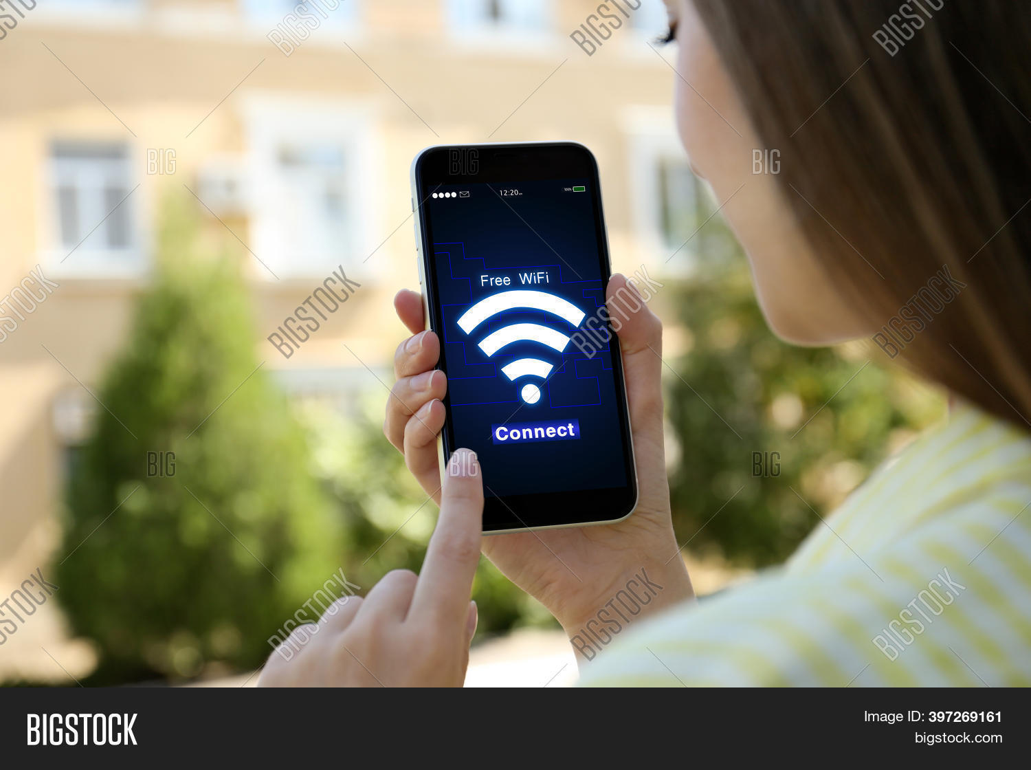 Woman Connecting Wifi Image & Photo (Free Trial) | Bigstock