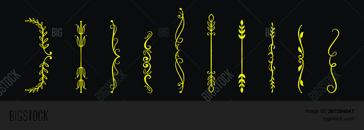 Set Simple Dividers Vector & Photo (Free Trial) | Bigstock