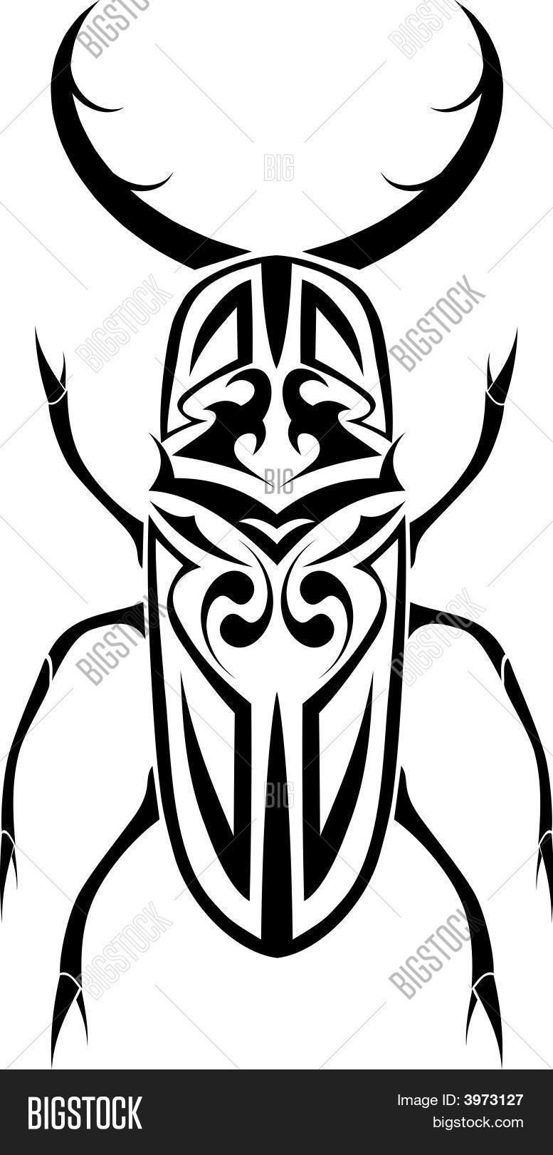 Stag Beetle Tribal Vector & Photo (Free Trial) | Bigstock