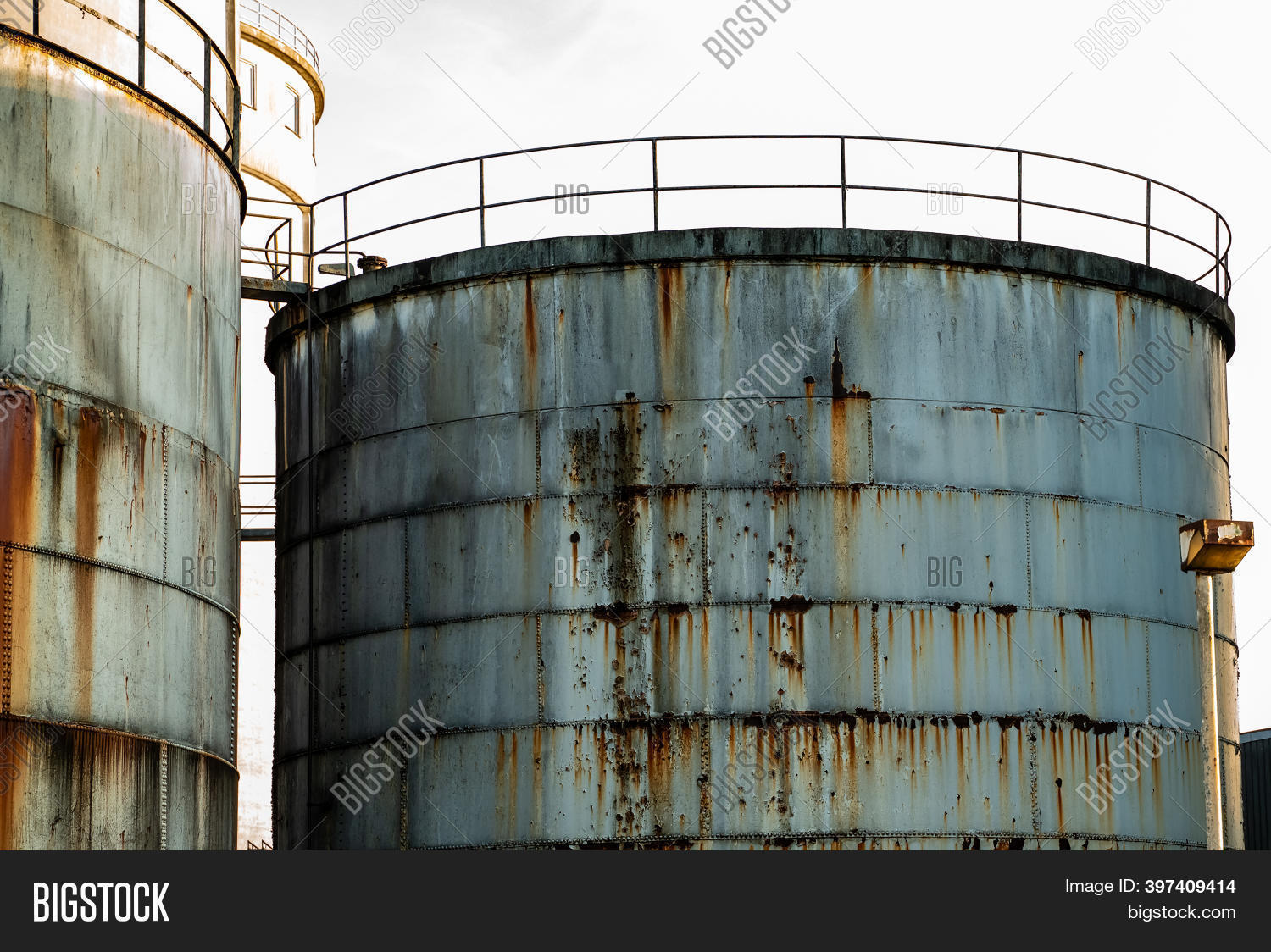 Old Rusted Steel Silos Image & Photo (Free Trial) | Bigstock