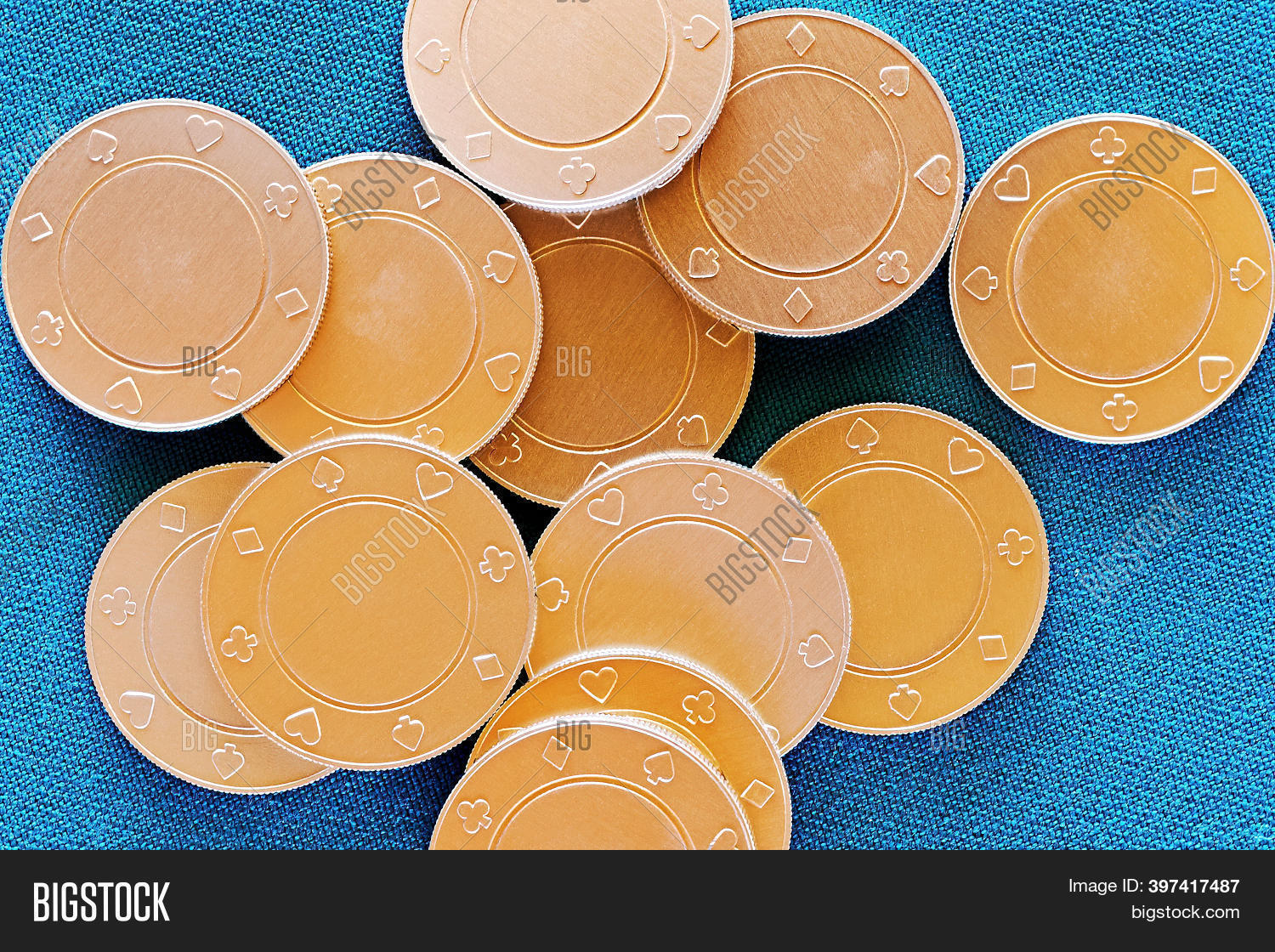 Golden Gambling Chips Image & Photo (Free Trial) | Bigstock