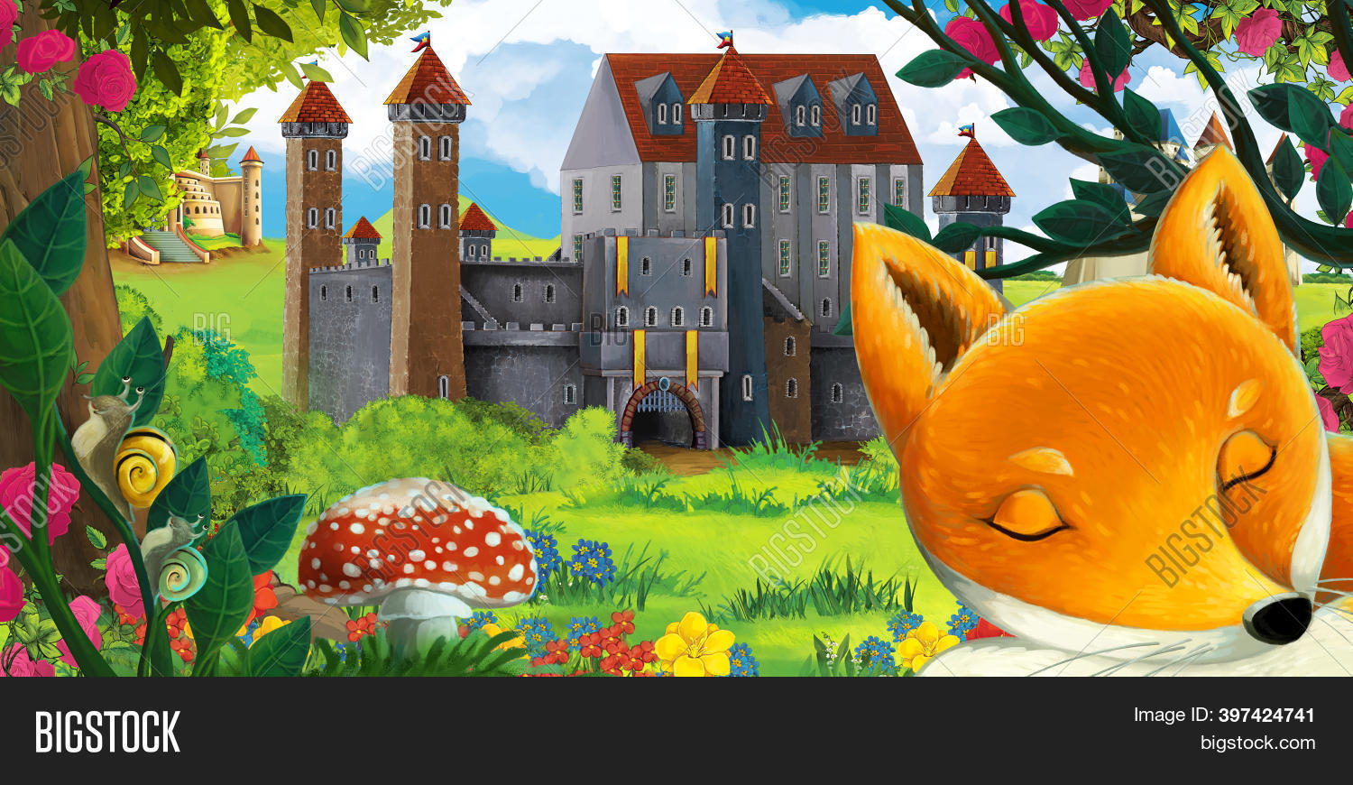 Cartoon Garden Scene Image & Photo (Free Trial) | Bigstock