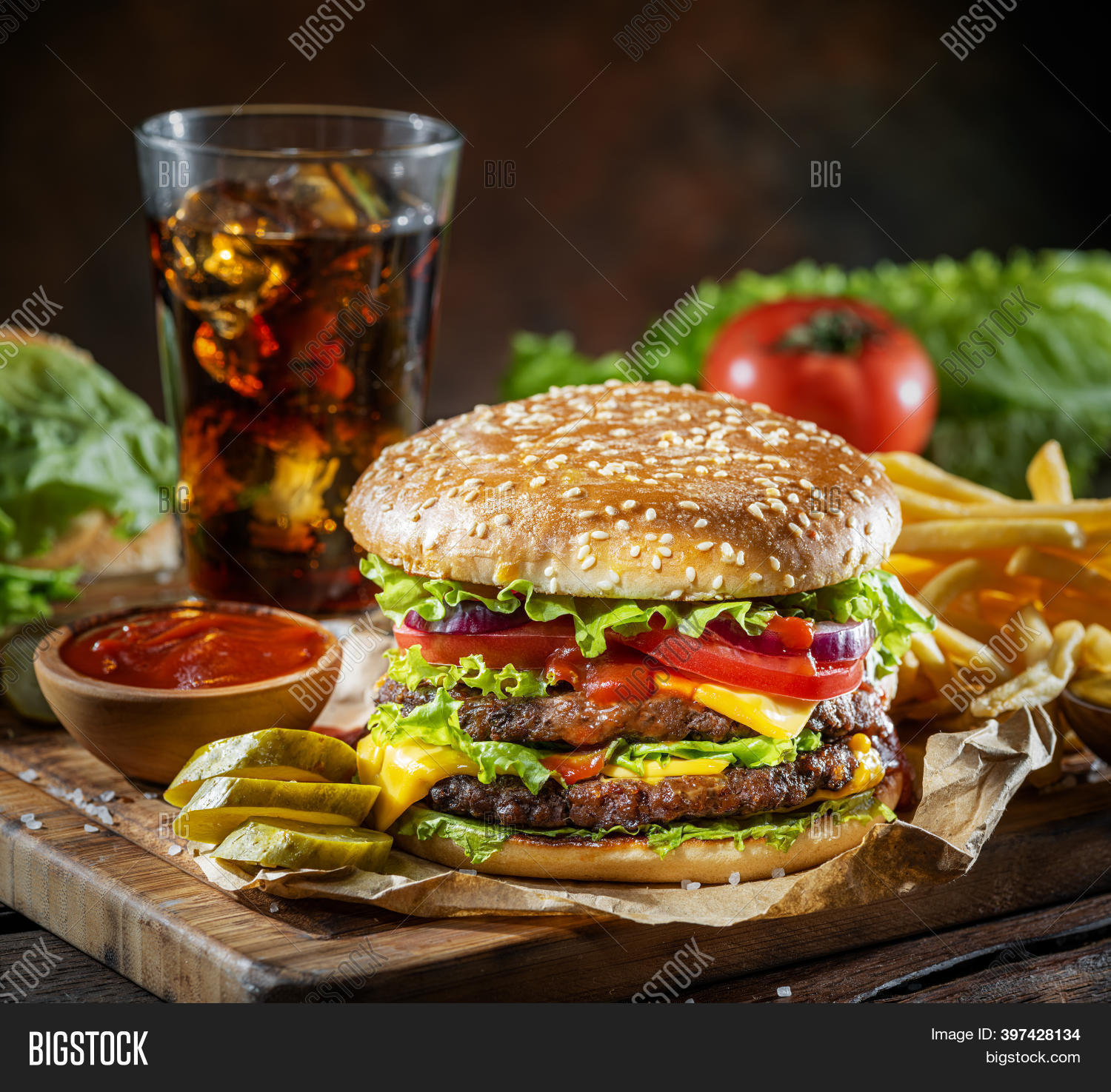 Delicious Burger Cola Image & Photo (Free Trial) | Bigstock