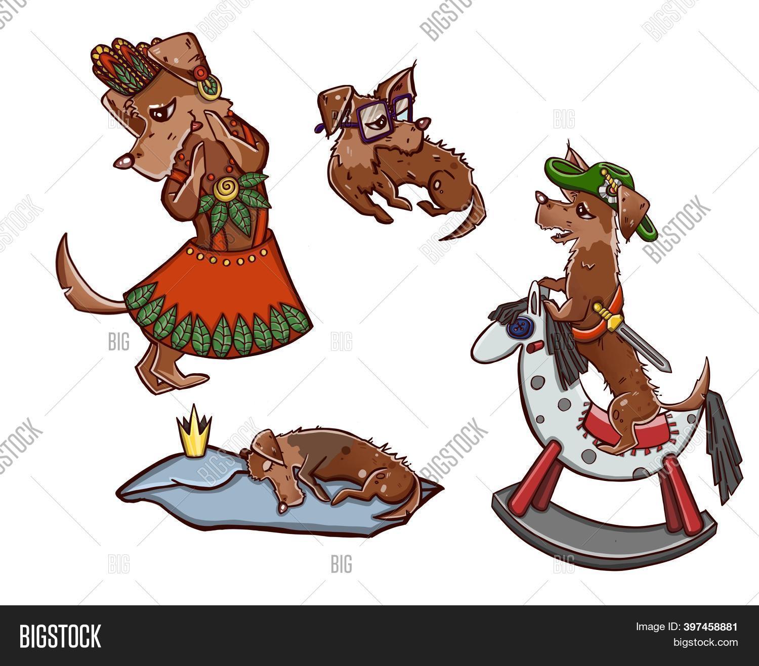 Cartoon Dog Set. Dogs Image & Photo (Free Trial) | Bigstock