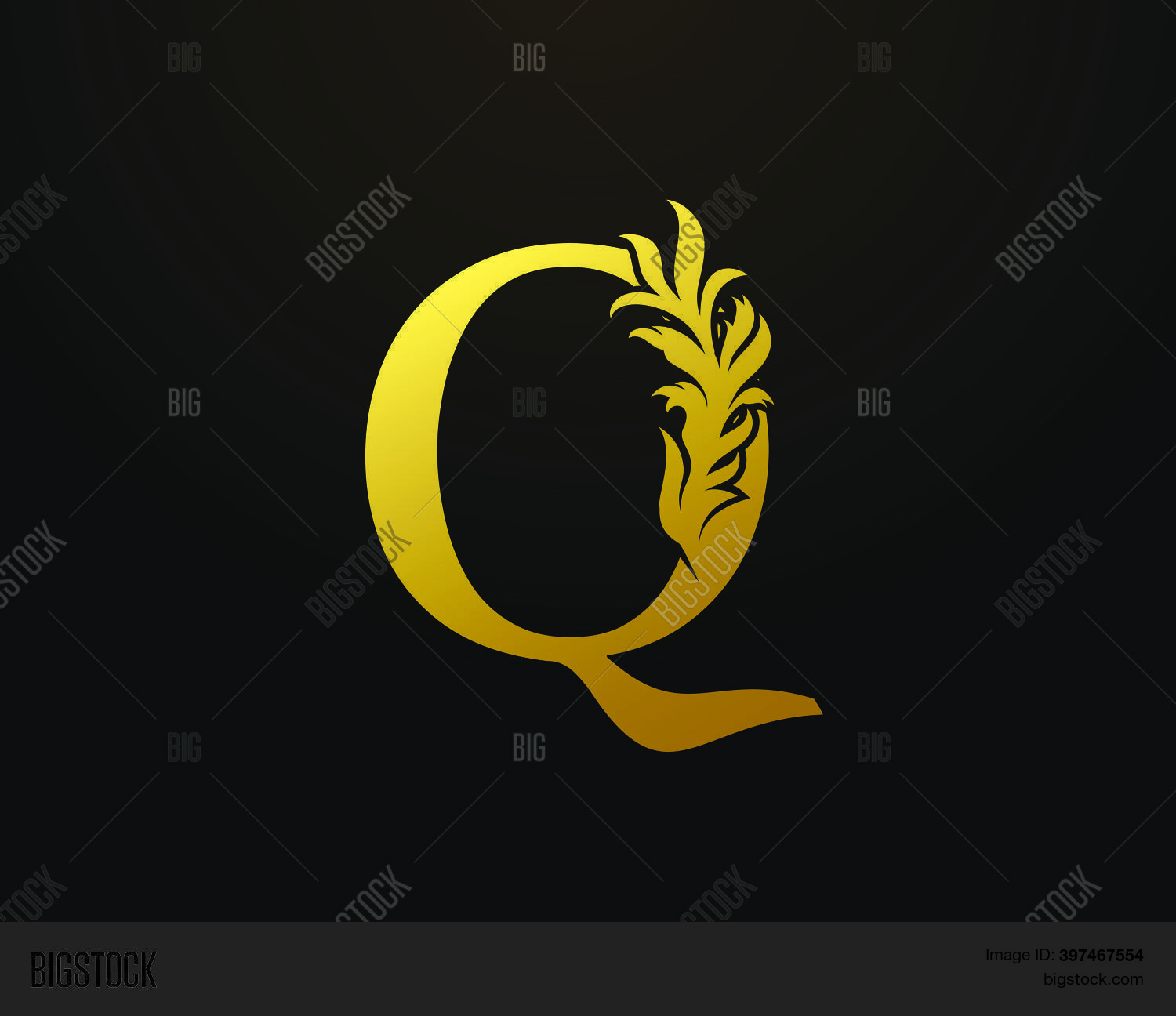 Classic Letter Q Icon Vector & Photo (Free Trial) | Bigstock