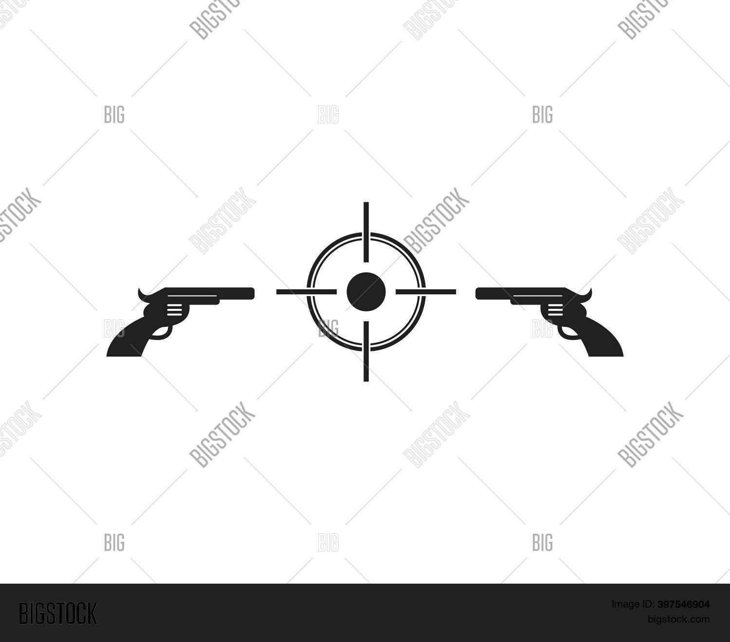 Gun Target Icon Vector & Photo (Free Trial) | Bigstock