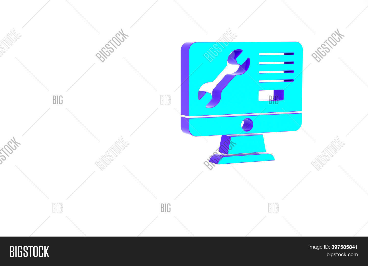 Turquoise Computer Image & Photo (Free Trial) | Bigstock