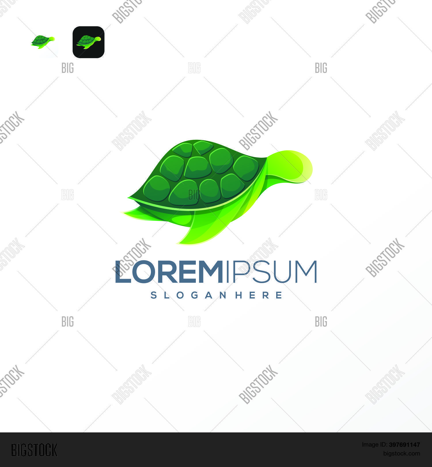 Green Turtle Logo Vector & Photo (Free Trial) | Bigstock