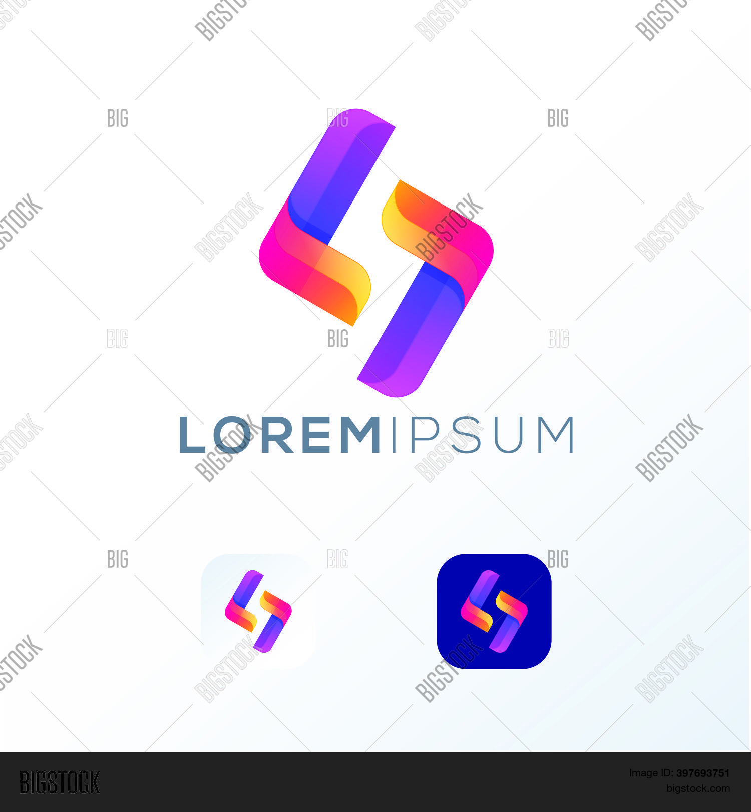 Letter S Icon Logo Vector & Photo (Free Trial) | Bigstock