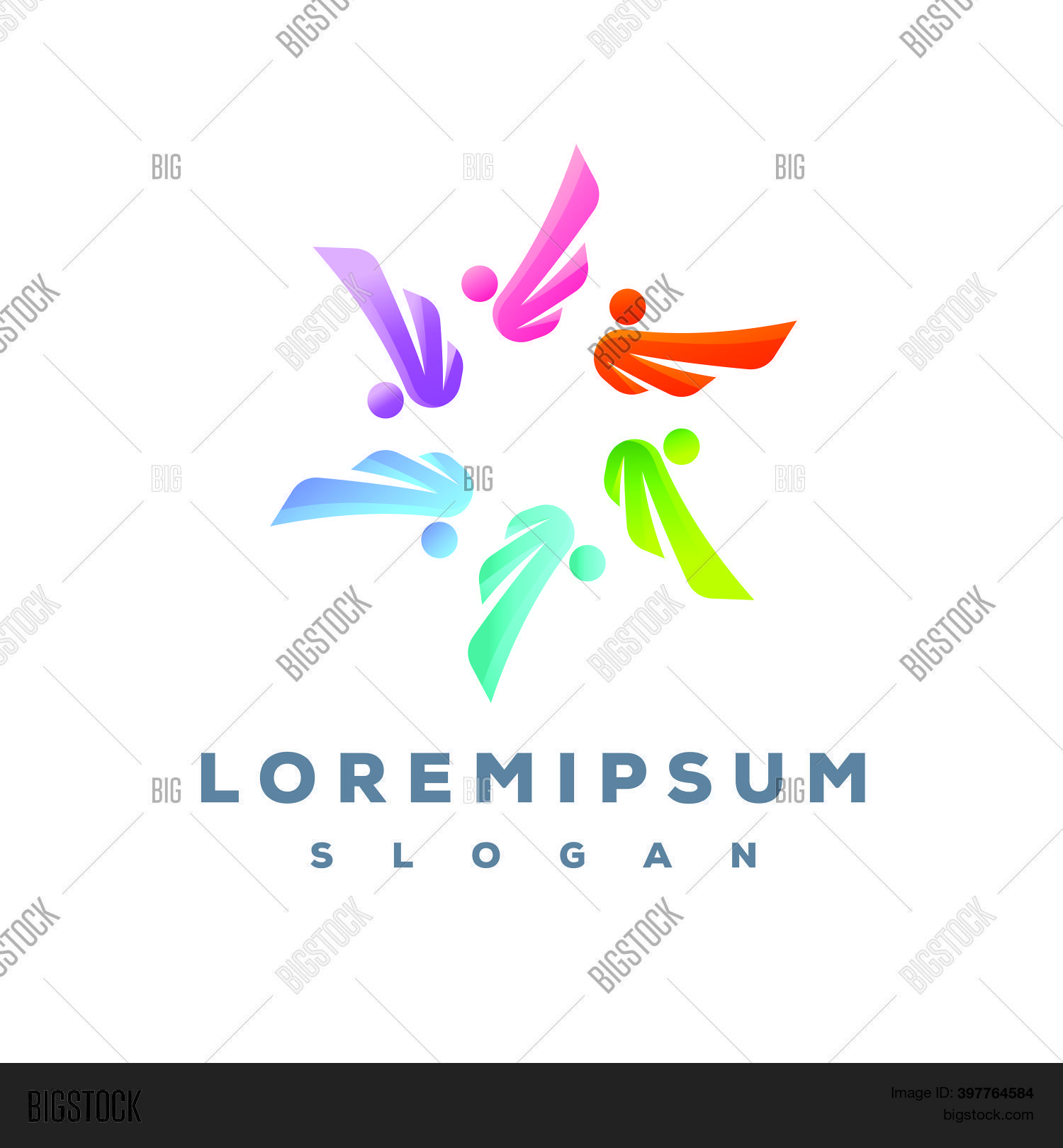 People Team Colorful Vector & Photo (Free Trial) | Bigstock