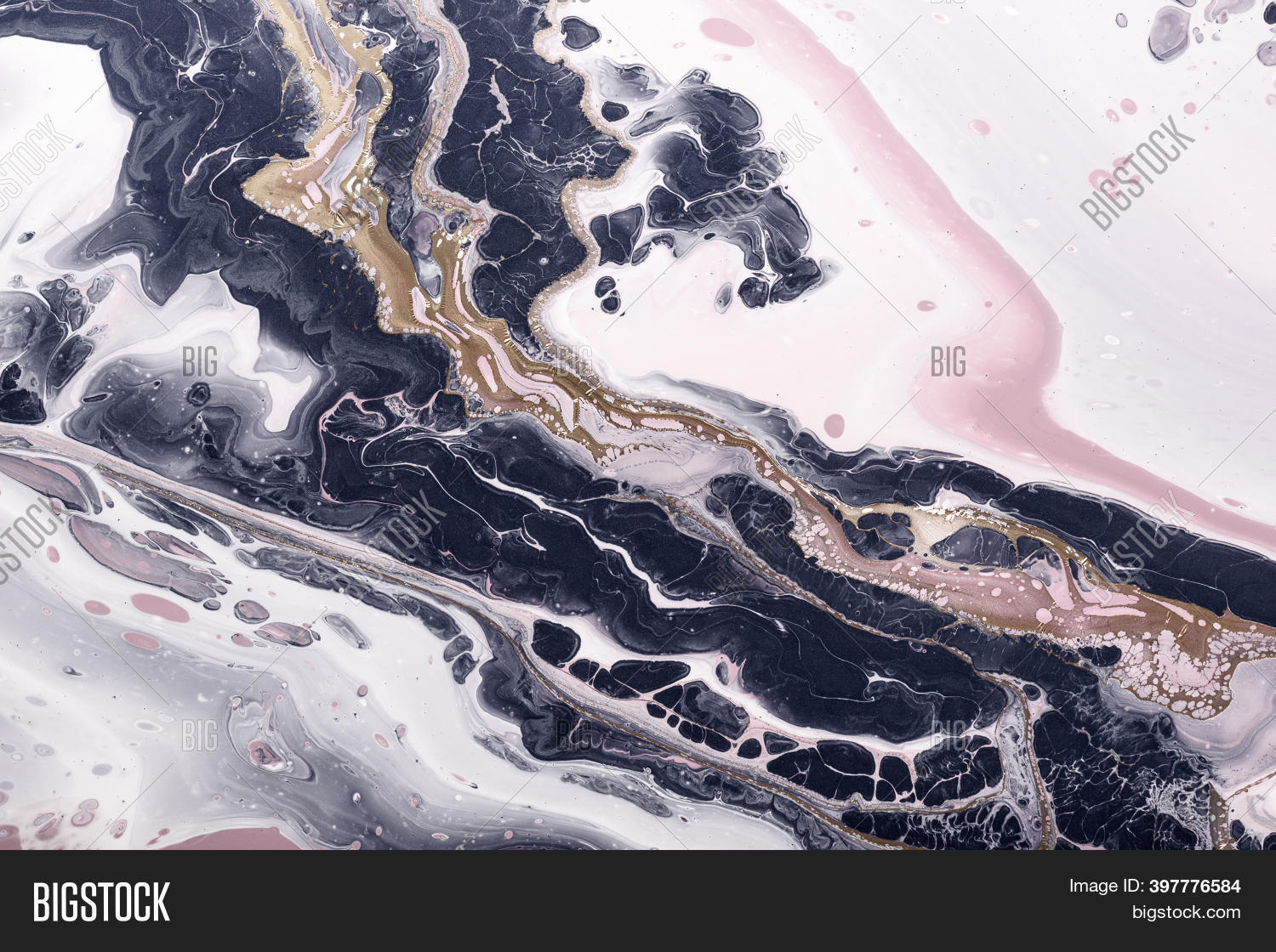 Pink, Gold Black Waves Image & Photo (Free Trial) | Bigstock