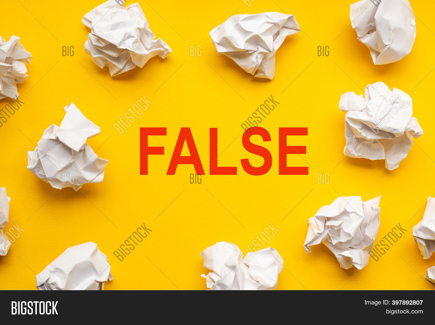 False Text On Yellow Image & Photo (Free Trial) | Bigstock