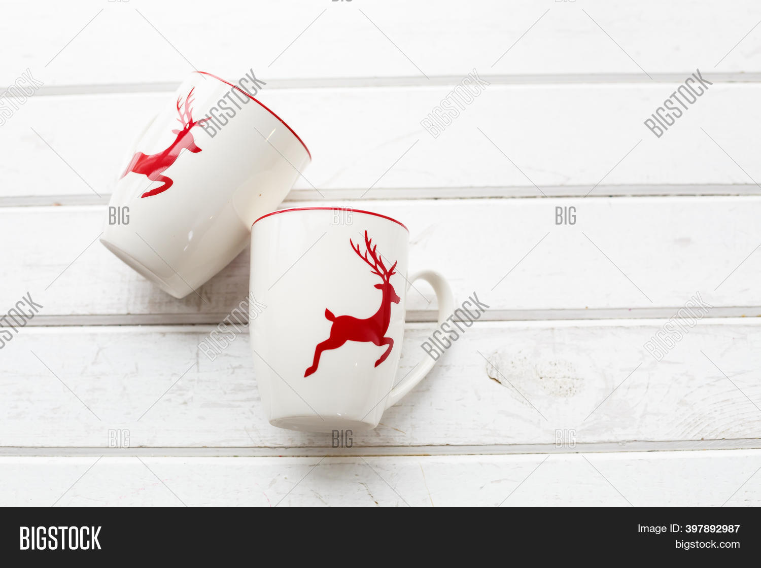 Two White Coffee Cups Image & Photo (Free Trial) | Bigstock