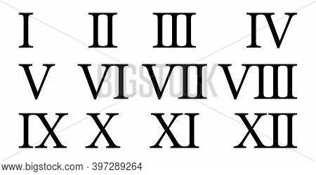 Set Roman Numerals Vector & Photo (Free Trial) | Bigstock
