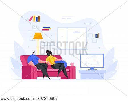 People Watching Tv Vector & Photo (Free Trial) | Bigstock