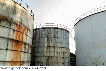 Old Rusted Steel Silos Image & Photo (Free Trial) | Bigstock