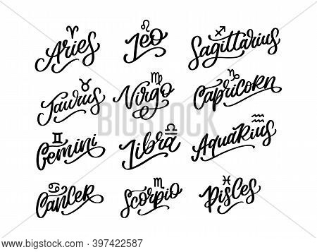 Zodiac Lettering Vector & Photo (Free Trial) | Bigstock