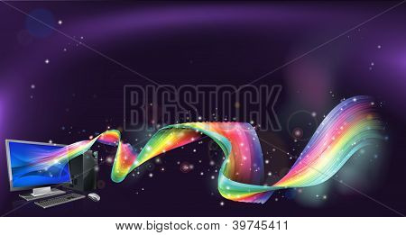 Computer Rainbow Vector & Photo (Free Trial) | Bigstock
