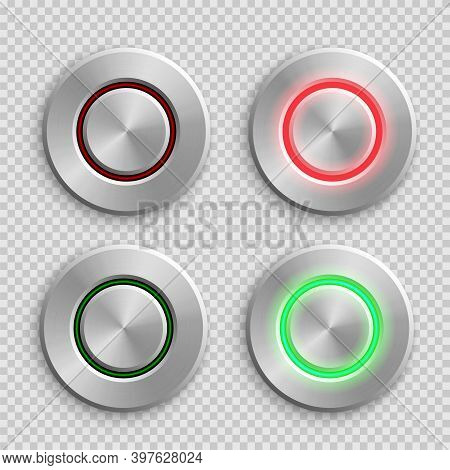 Chrome Circle Button Vector & Photo (Free Trial) | Bigstock
