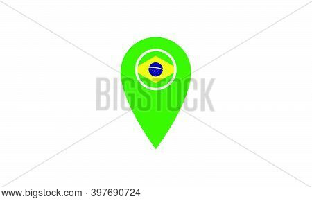 Brazil Location Pin Vector & Photo (Free Trial) | Bigstock