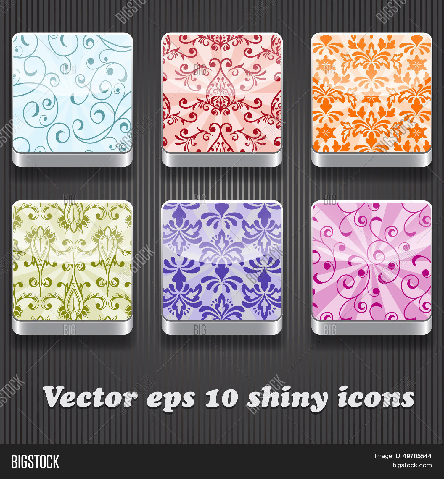 6 Vector Shiny Icons Vector & Photo (Free Trial) | Bigstock
