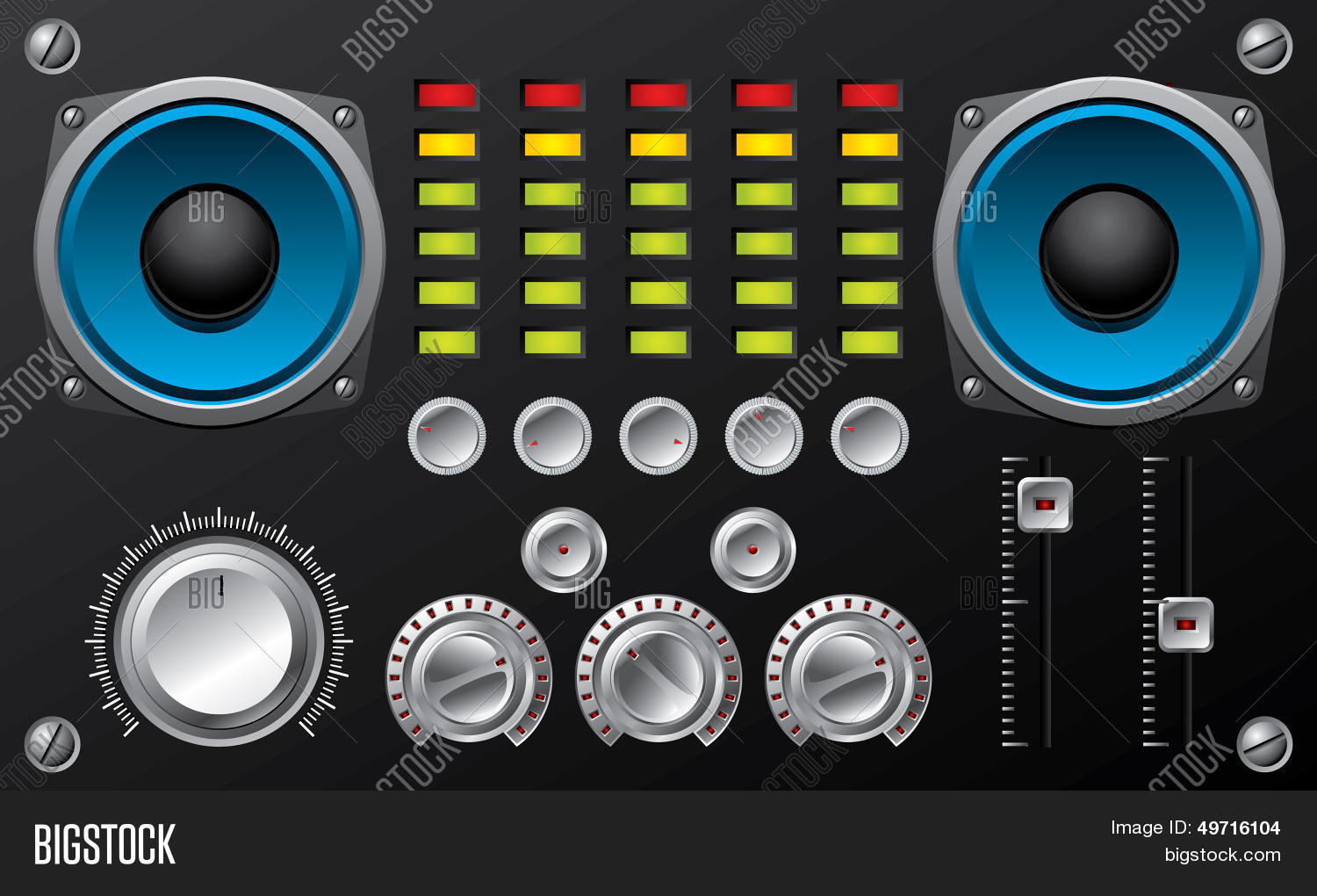 Amplifier Controls Vector & Photo (Free Trial) | Bigstock