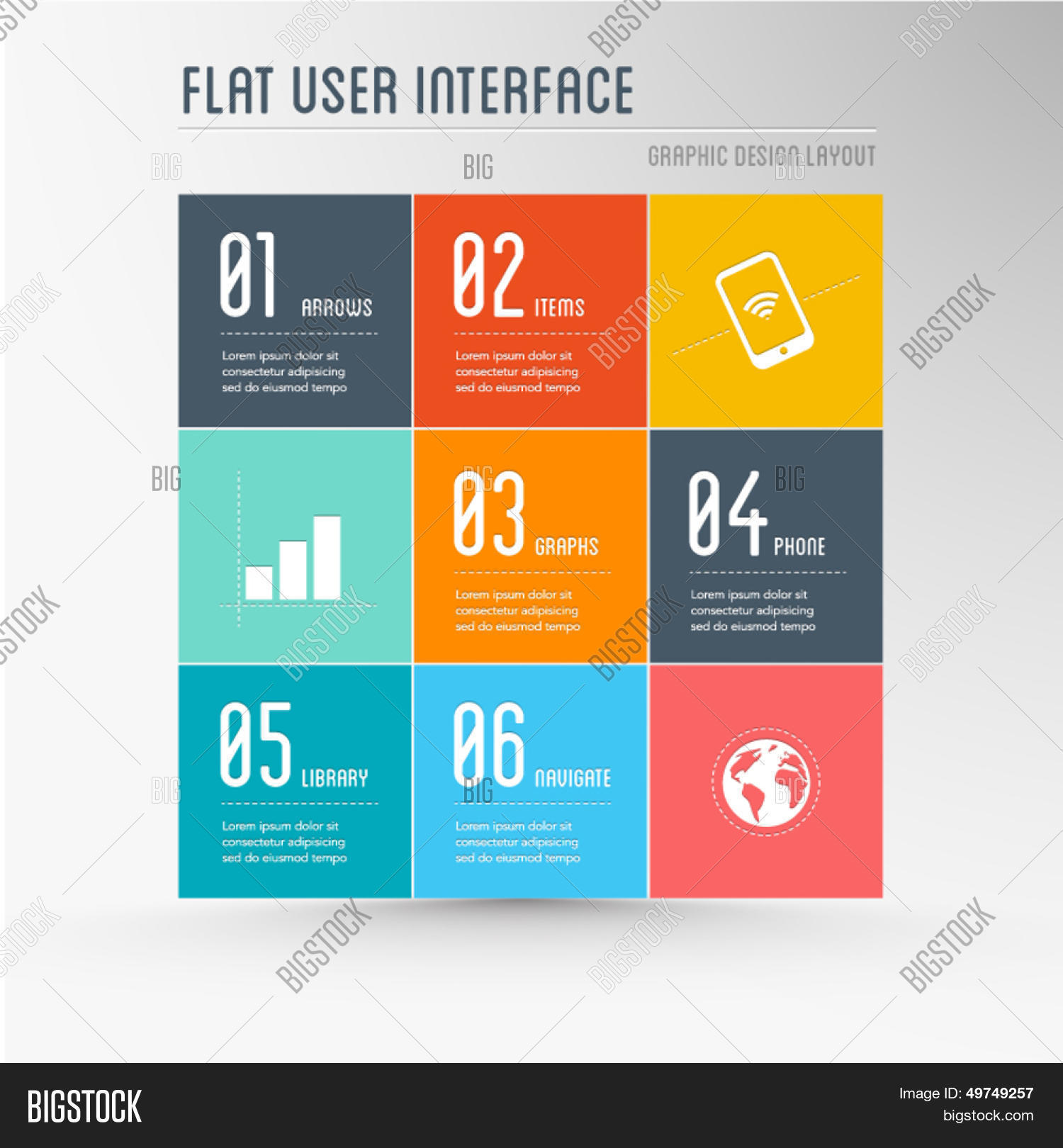 Flat User Interface Vector & Photo (Free Trial) | Bigstock