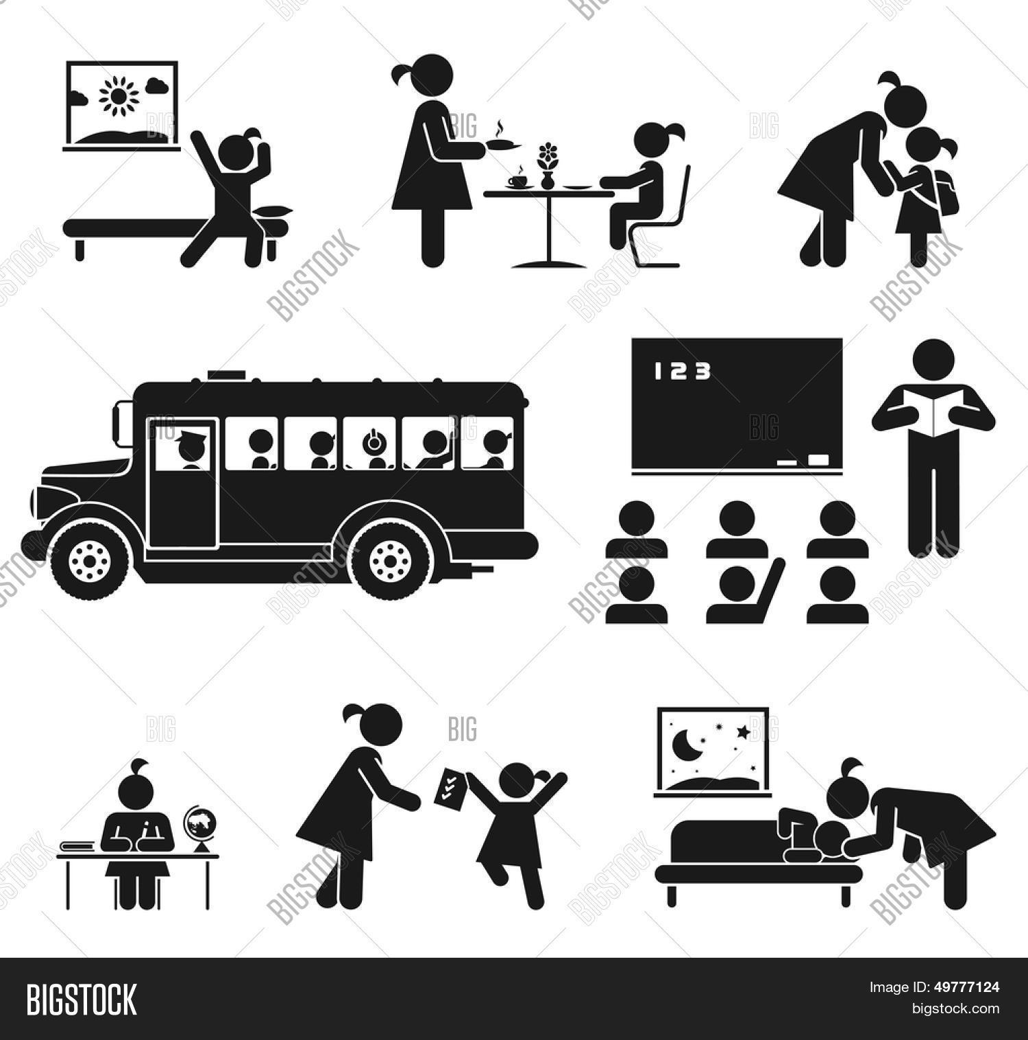 Children Go School. Vector & Photo (Free Trial) | Bigstock