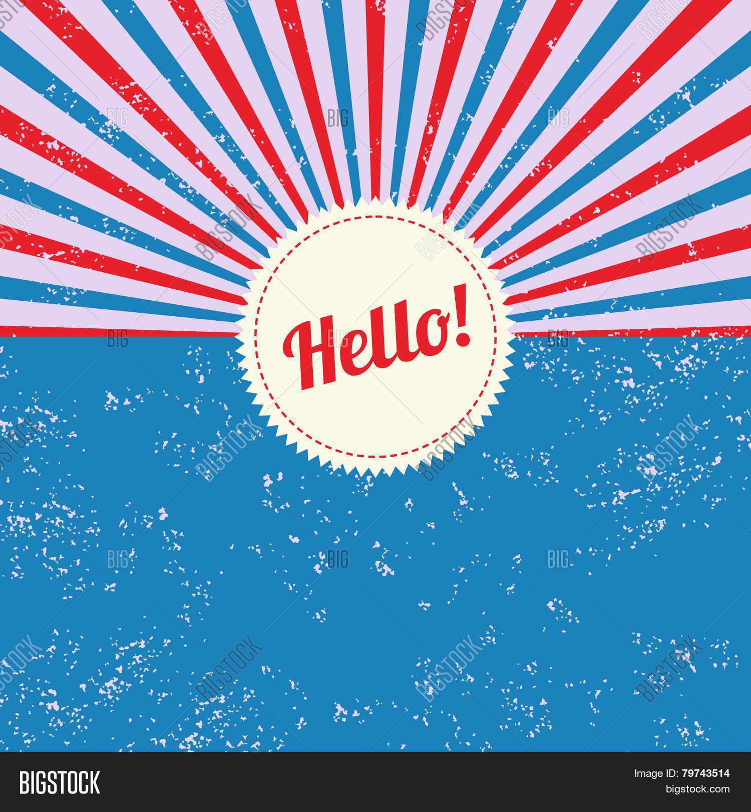 Hello Vintage Theme Vector & Photo (Free Trial) | Bigstock