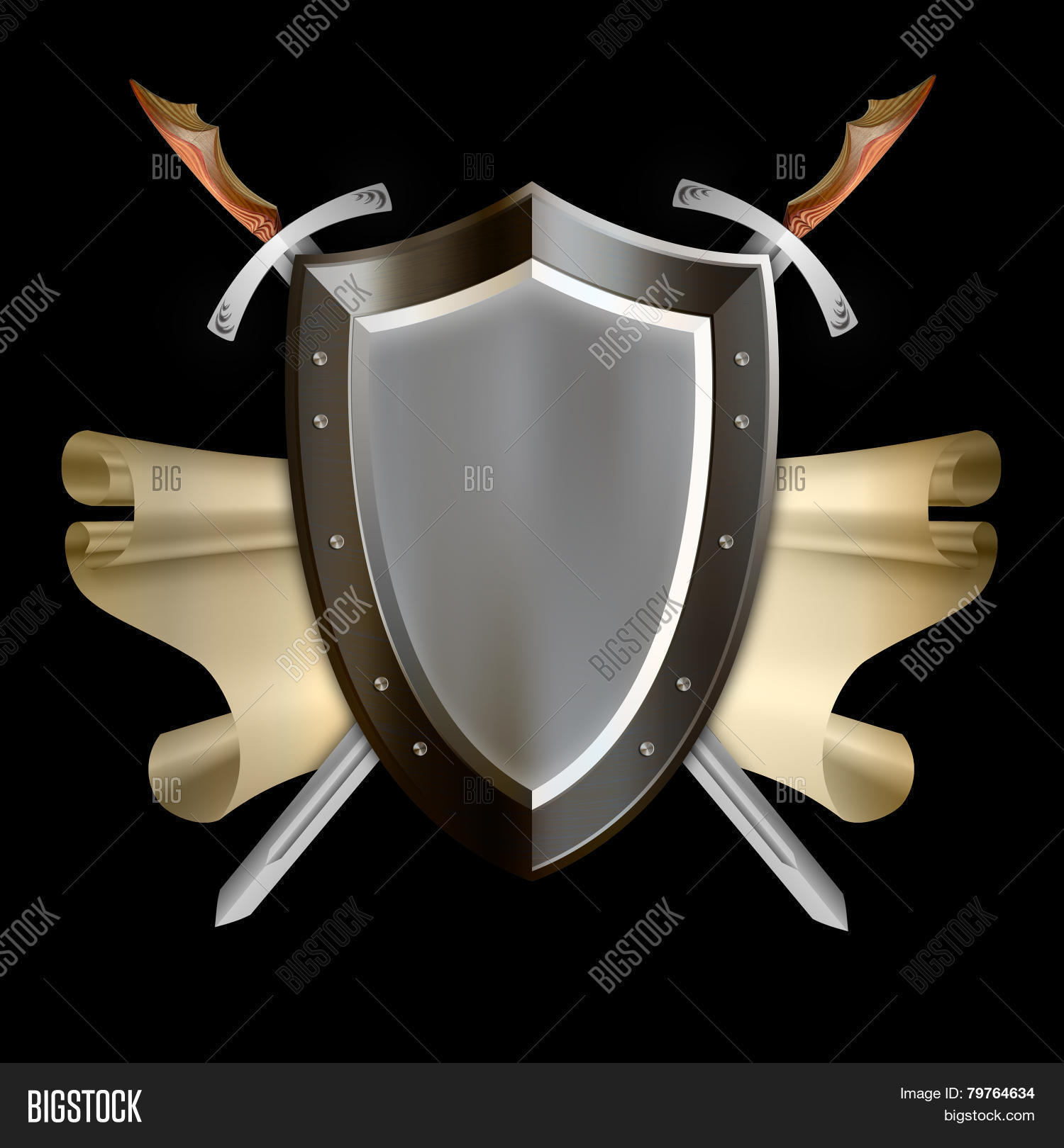 Medieval Shield Scroll Image & Photo (Free Trial) | Bigstock