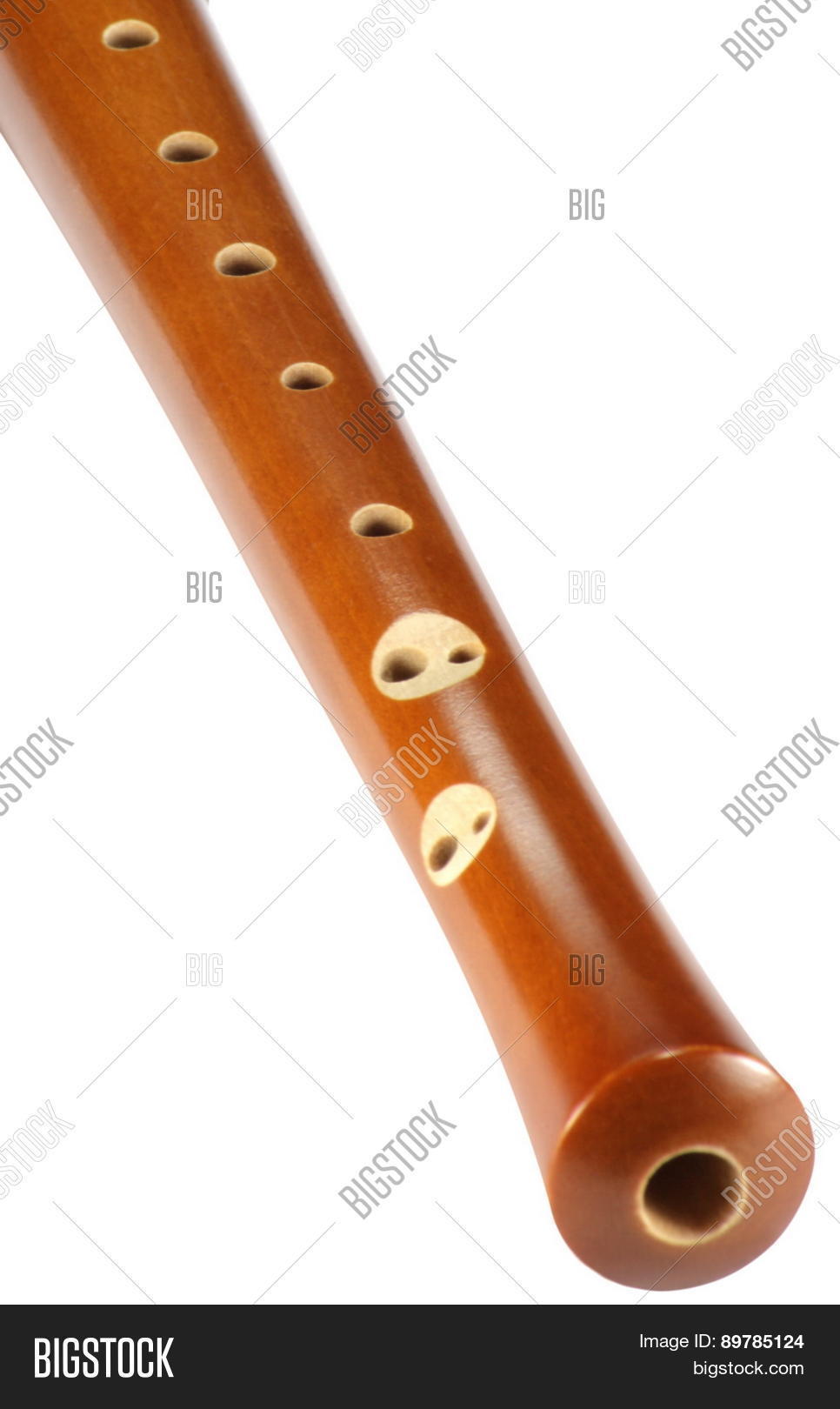 Wood Recorder On White Image & Photo (Free Trial) | Bigstock