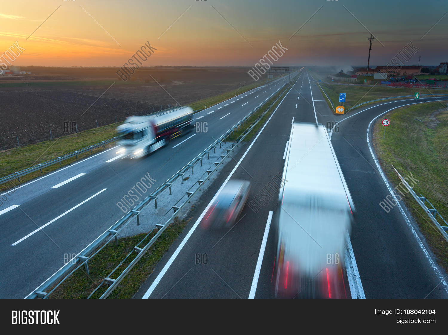 Many Trucks Motion Image & Photo (Free Trial) | Bigstock