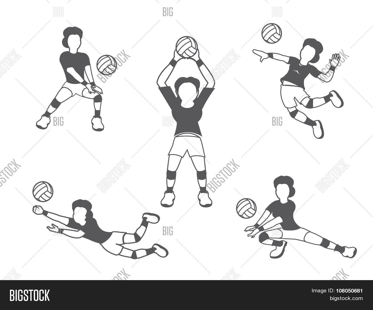 Volleyball Woman Vector & Photo (Free Trial) | Bigstock