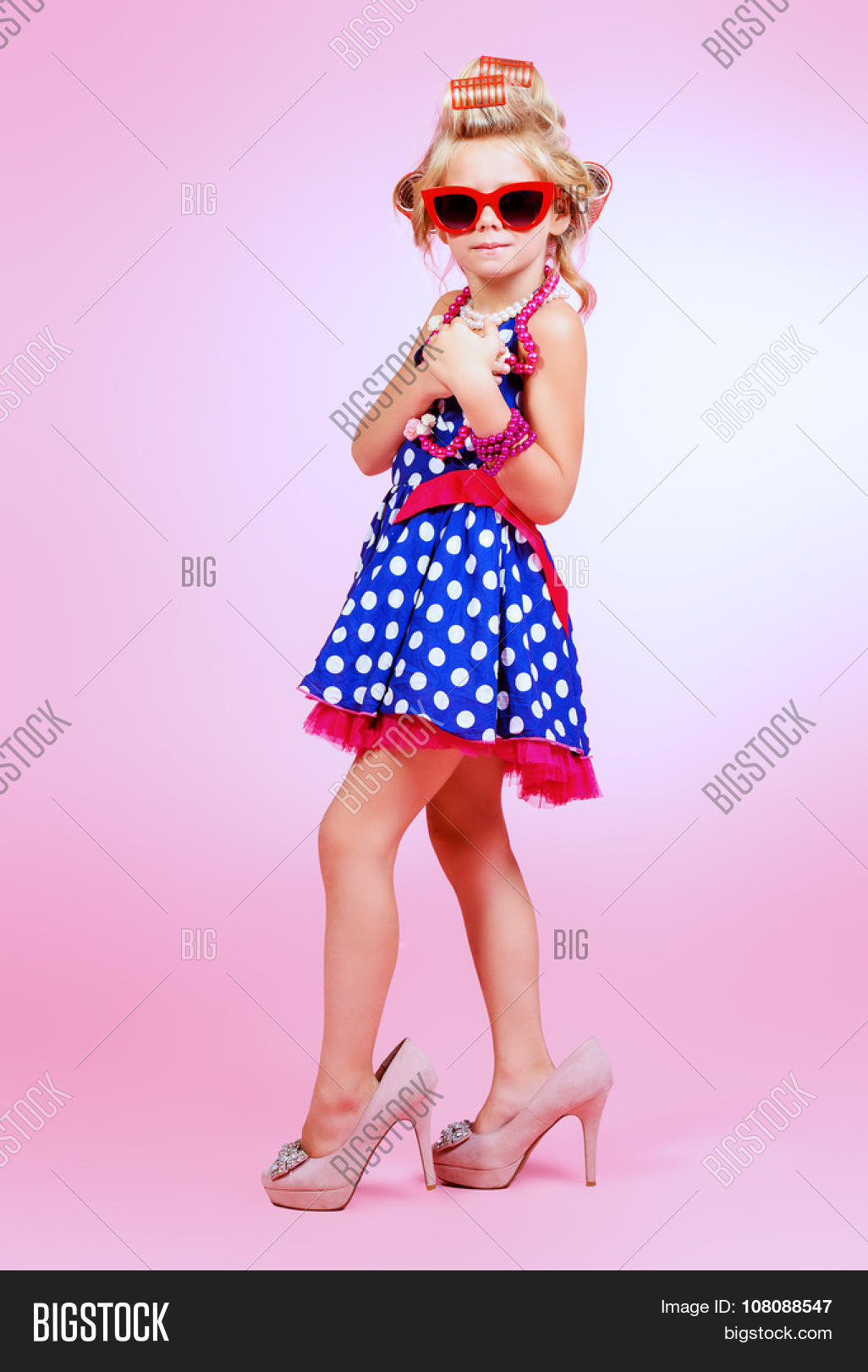 Cute Little Pin- Girl Image & Photo (Free Trial) | Bigstock