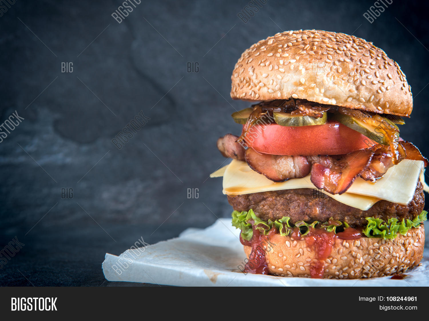 Large Beef Burger Image & Photo (Free Trial) | Bigstock