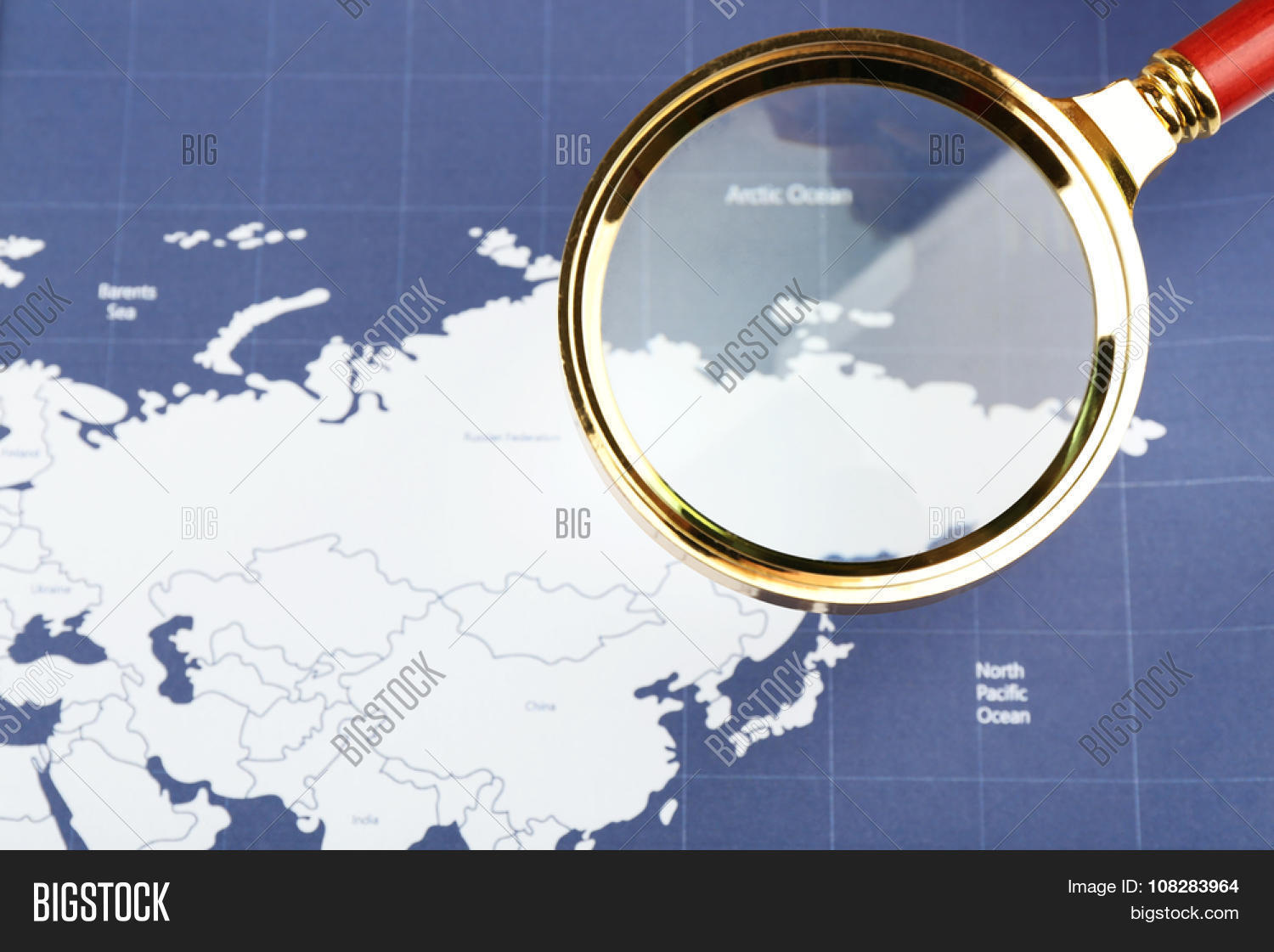 World Map Magnifying Image & Photo (Free Trial) | Bigstock