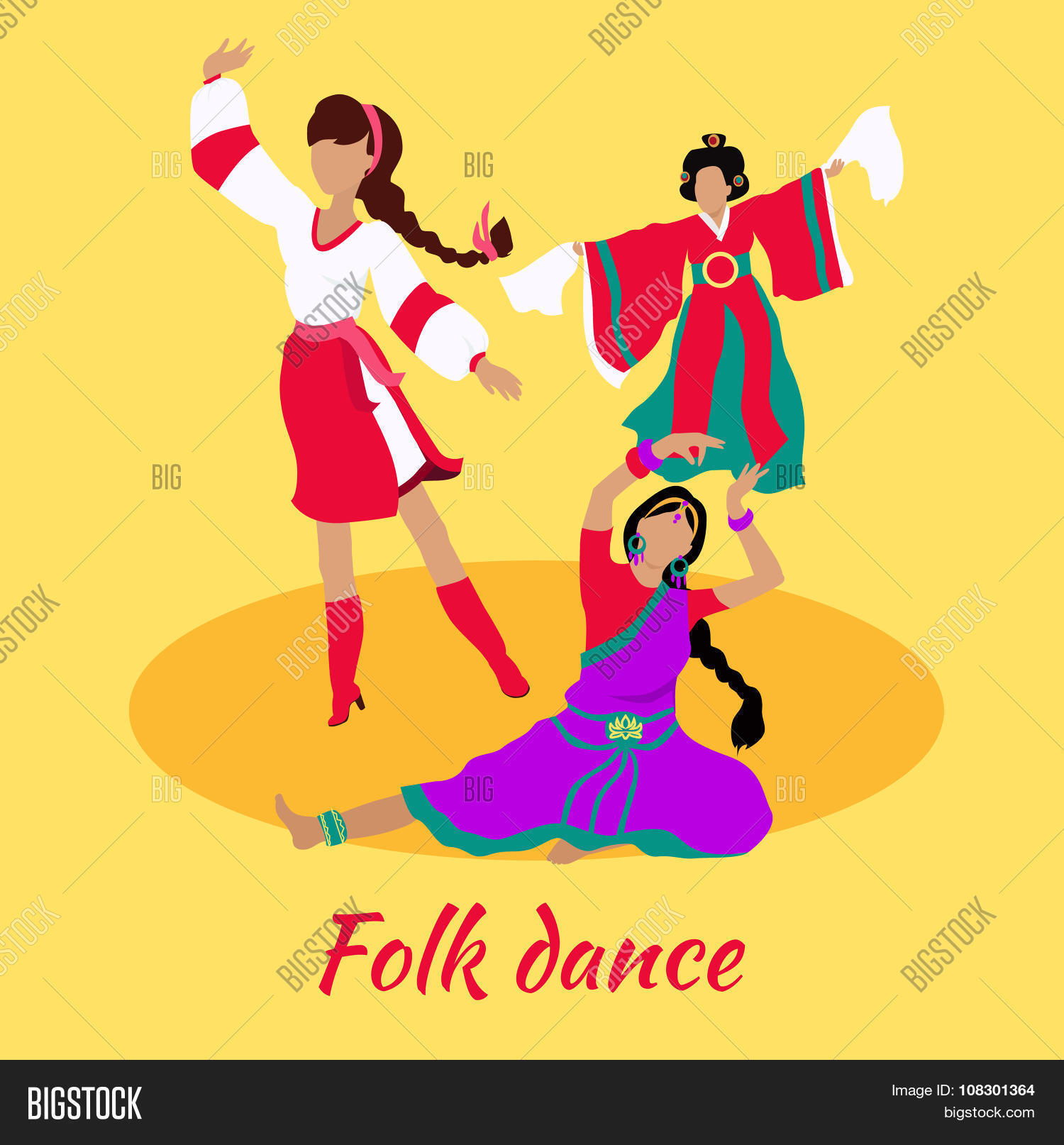 Folk Dance Concept Vector & Photo (Free Trial) | Bigstock