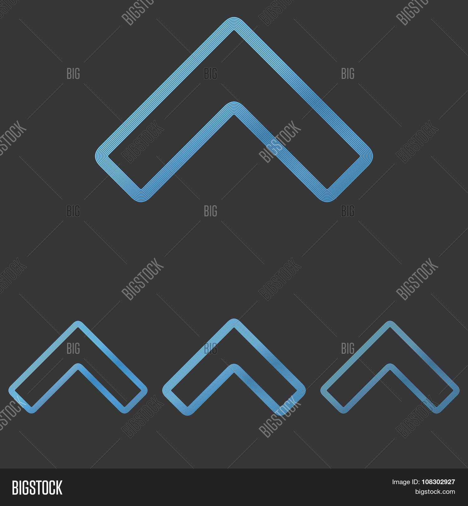 Blue Line Arrow Logo Vector & Photo (Free Trial) | Bigstock