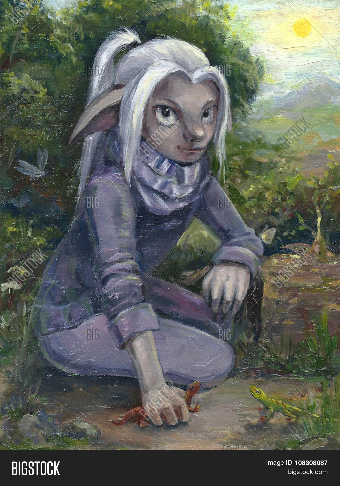 Elf Sitting Forest Image & Photo (Free Trial) | Bigstock