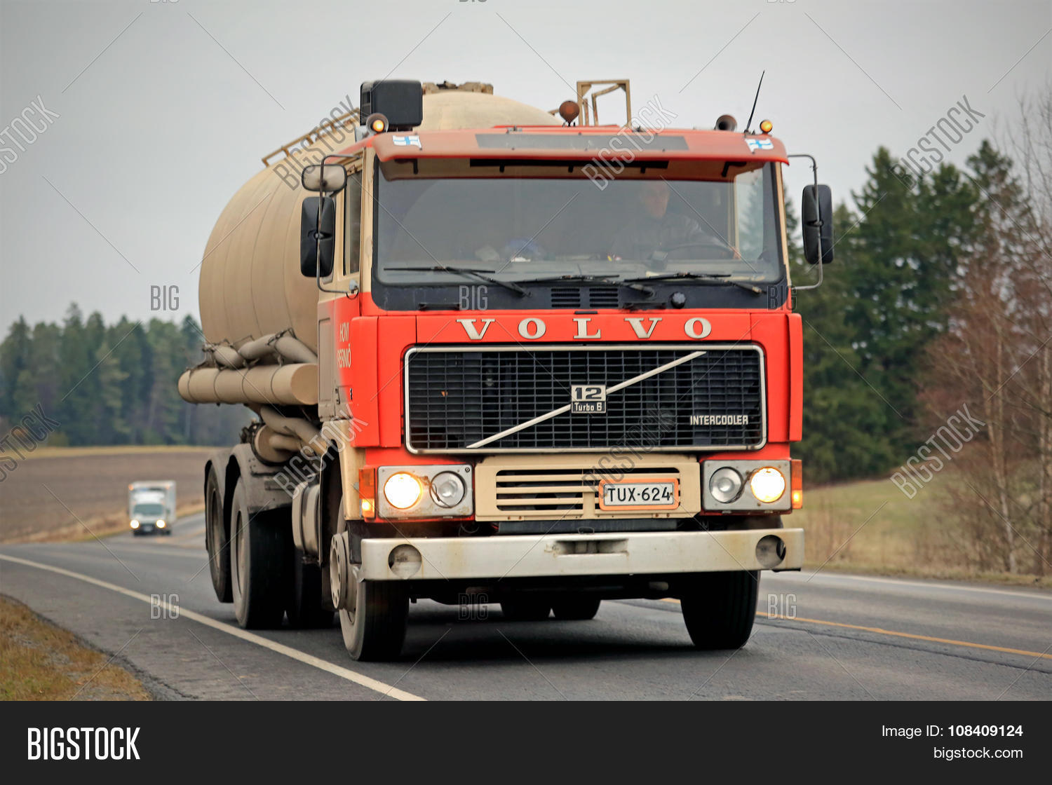 Red Volvo F12 Tank Image & Photo (Free Trial) | Bigstock